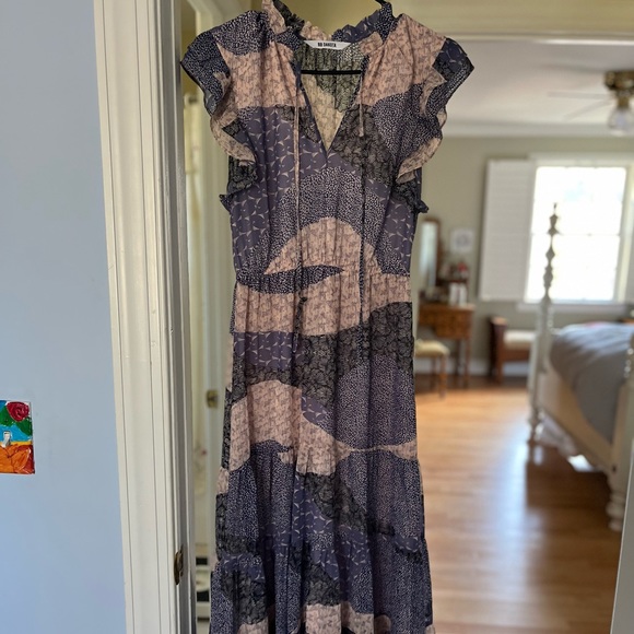 BB Dakota | Dresses | Bb Dakota Milkmaid Midi Dress Floral With Ties ...